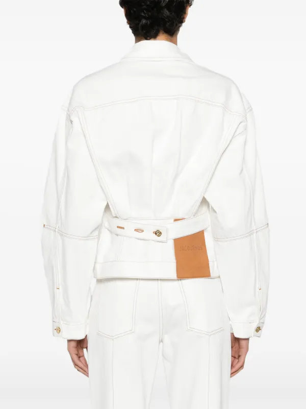 Jacquemus La Veste de-Nîmes Denim Jacket | White | FARFETCH Jacquemus La Veste de-Nîmes Denim Jacket | White | FARFETCH