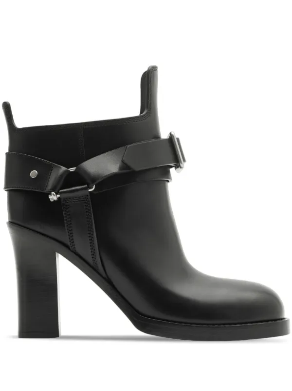 Burberry buckled leather ankle boots store