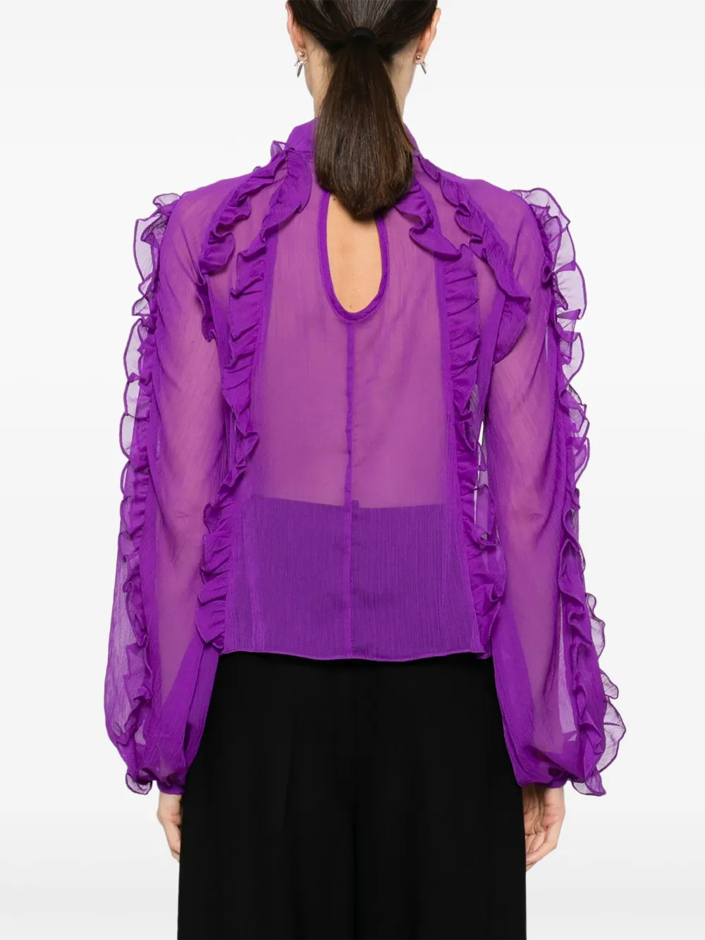 Patbo High Neck Ruffled Blouse Farfetch