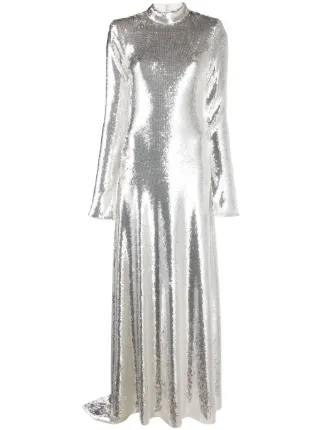 ROTATE BIRGER CHRISTENSEN high-neck Sequin Maxi Dress - Farfetch