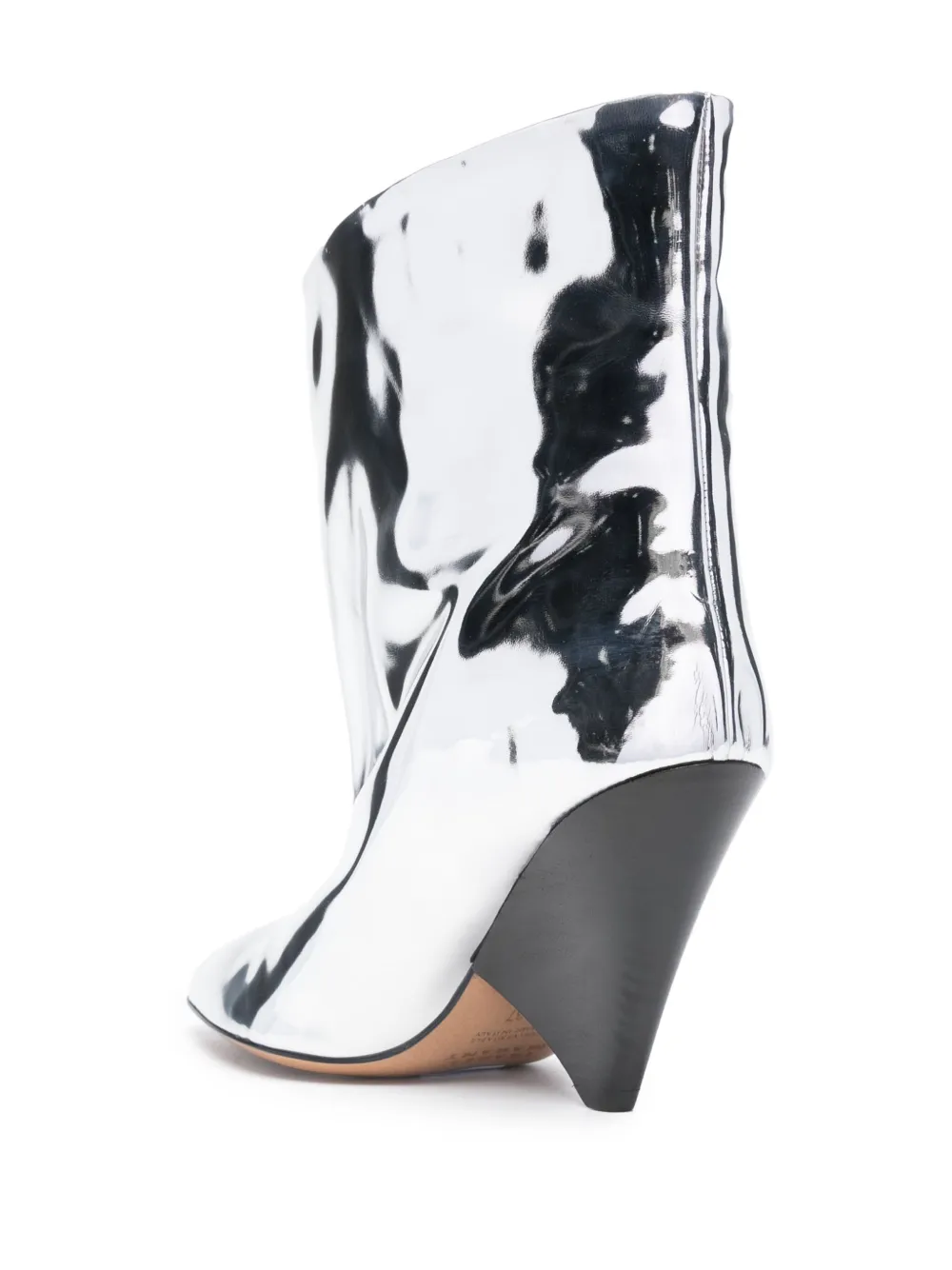 ISABEL MARANT Miyako 90mm Leather Boots | Silver | FARFETCH