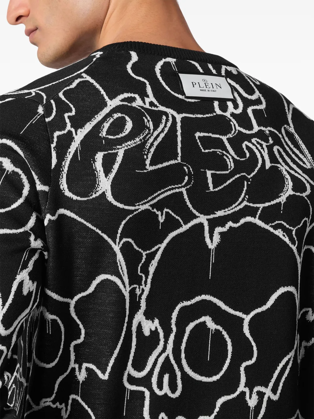 Philipp Plein Dripping Skull Jumper In Black | ModeSens