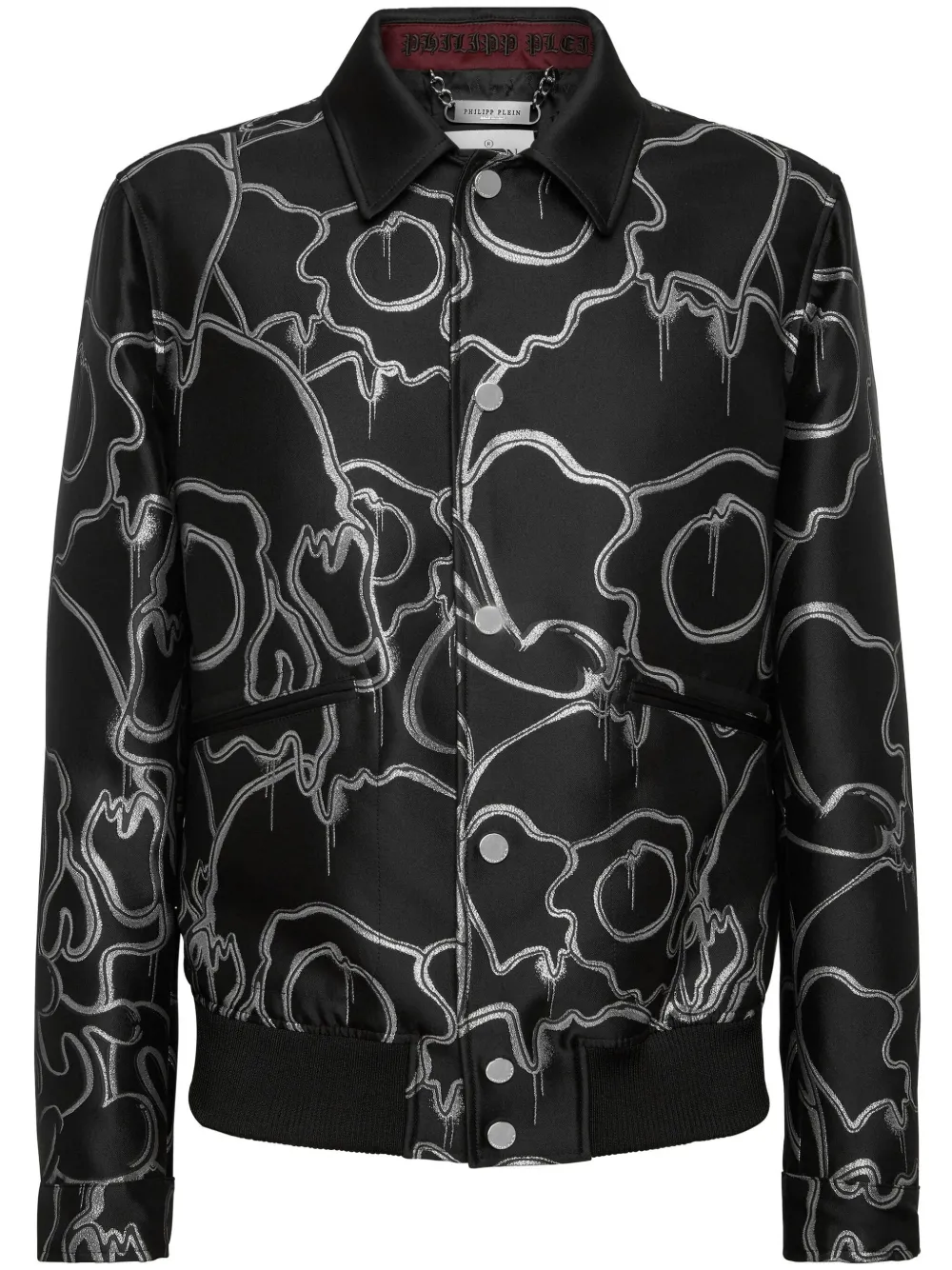 Philipp Plein jacquard-pattern Bomber Jacket | Black | FARFETCH