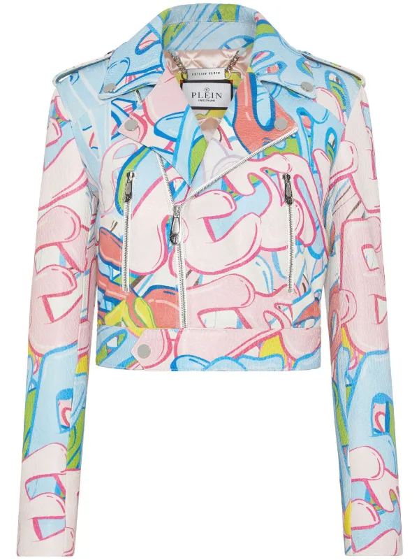 graffiti leather jacket