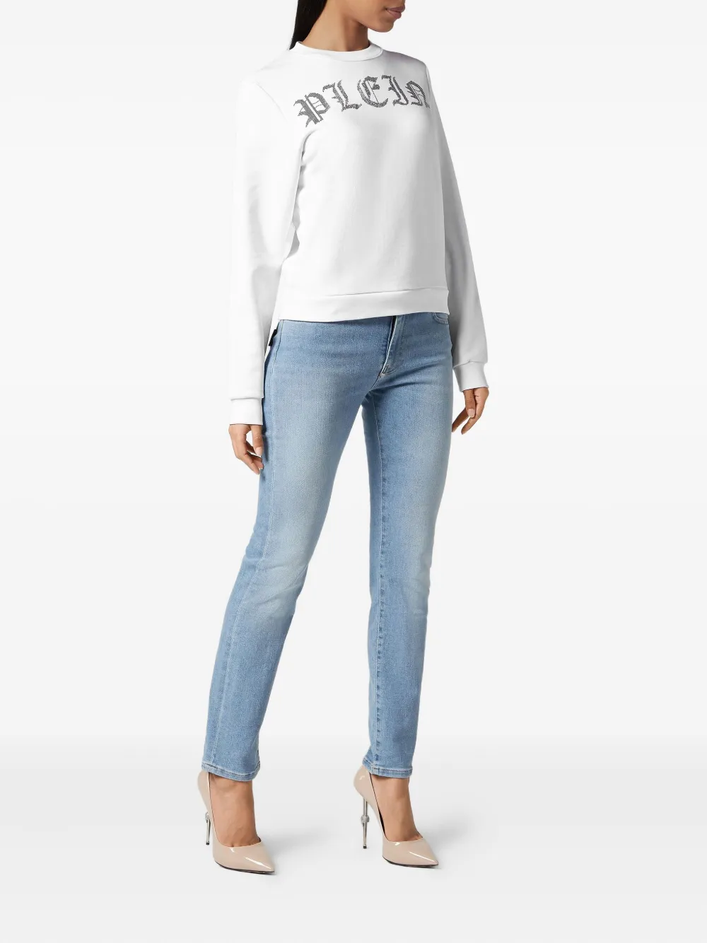 Philipp Plein logo-embellished Sweatshirt | White | FARFETCH