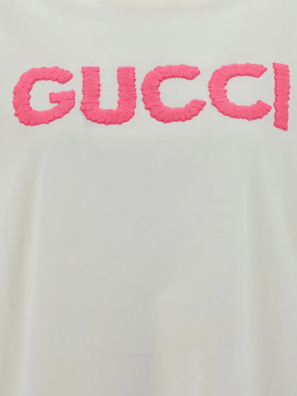 Gucci logo-embroidery Cotton T-shirt | White | FARFETCH