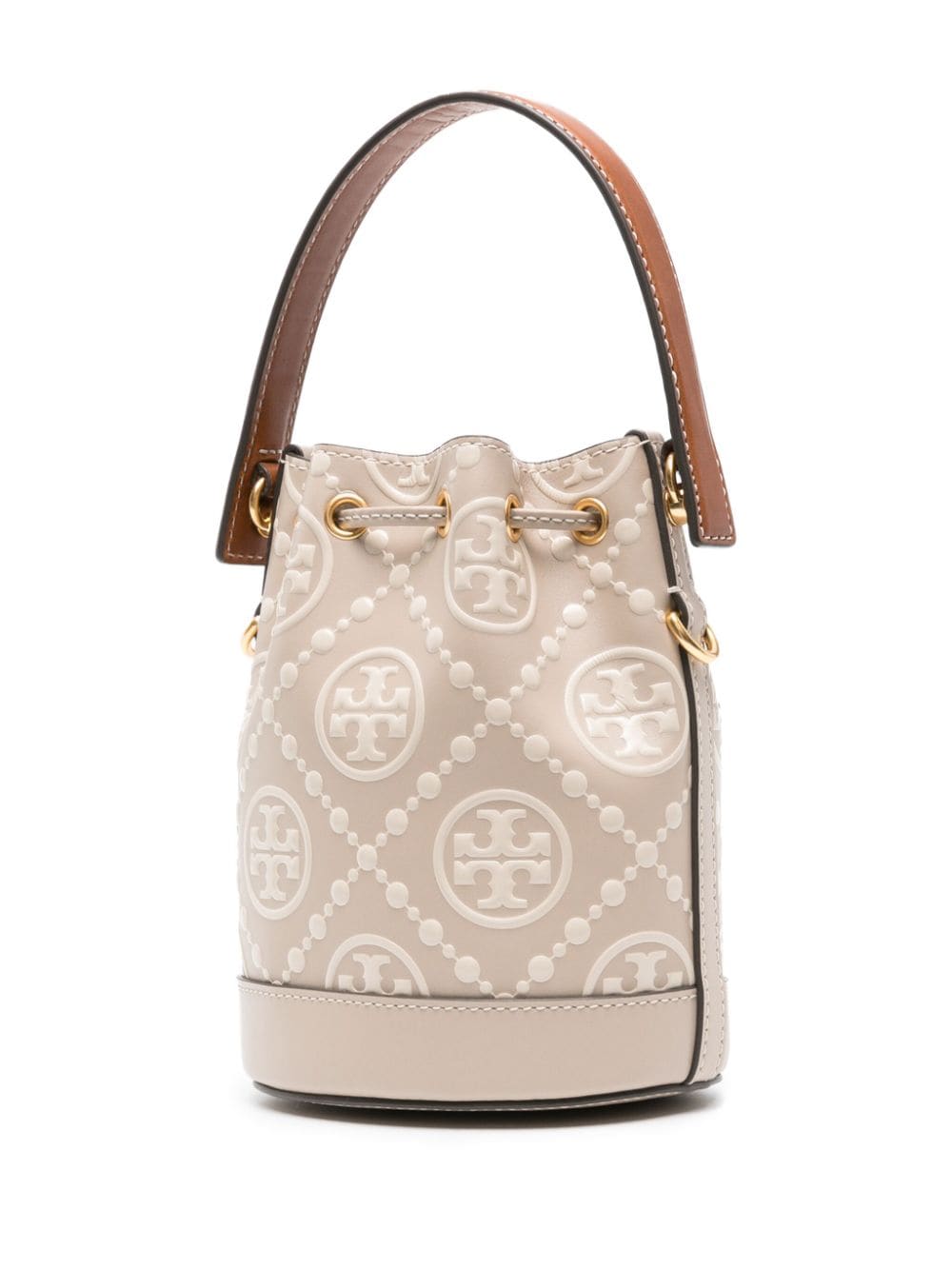 Tory Burch Mini T Monogram-embossed Bucket Bag - Farfetch