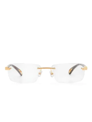 Maybach Eyewear Artistix rectangle-frame rimless-lenses Glasses ...