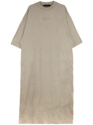 FEAR OF GOD ESSENTIALS Essentials round-neck T-shirt Dress | Neutrals ...