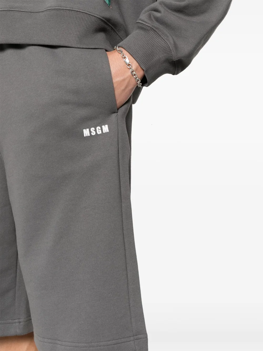 MSGM Drawstring Track Shorts | Grey | FARFETCH