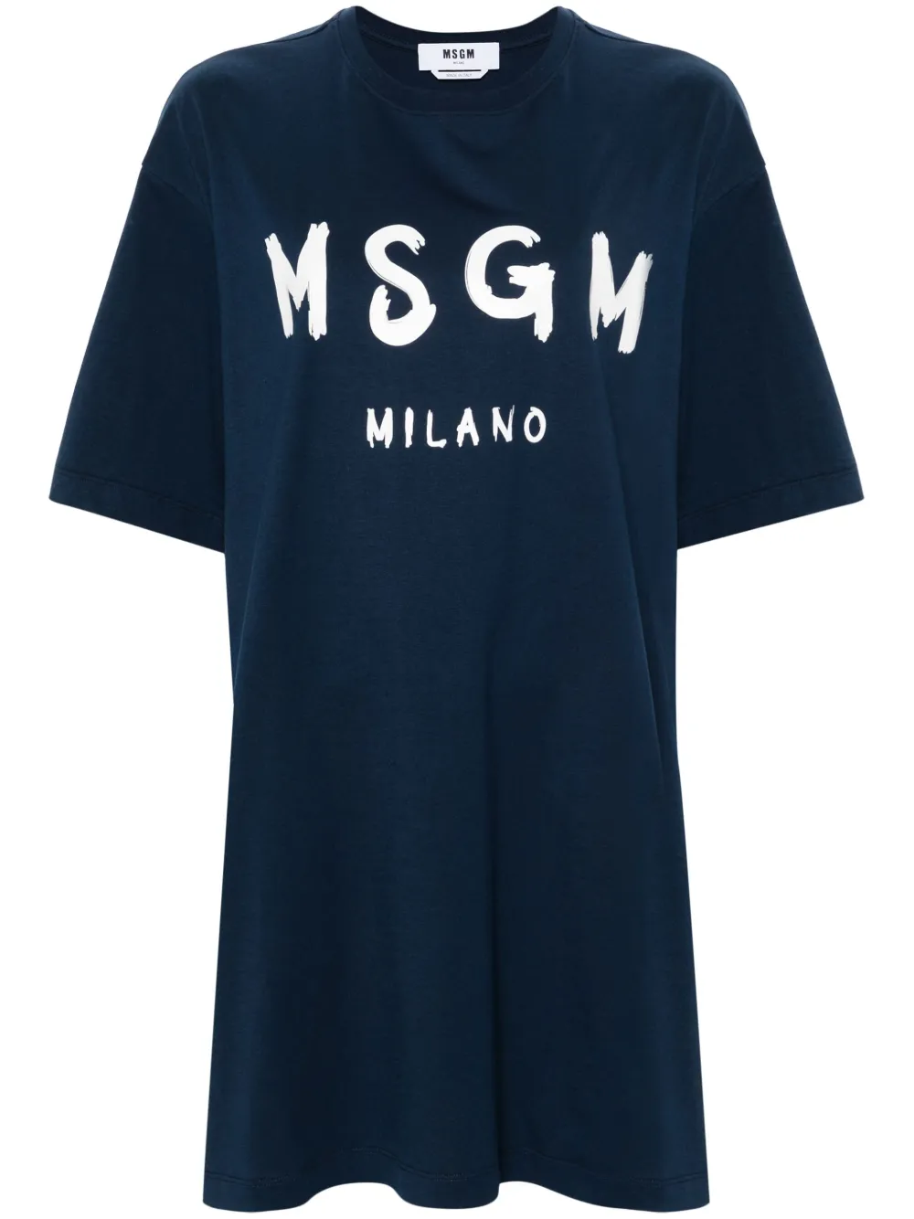 MSGM logo-print Cotton T-shirt Dress - Farfetch