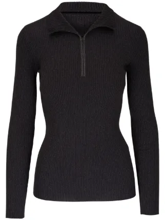 Brunello Cucinelli half-zip Knit Jumper | Black | FARFETCH CY Brunello Cucinelli half-zip Knit Jumper | Black | FARFETCH CY