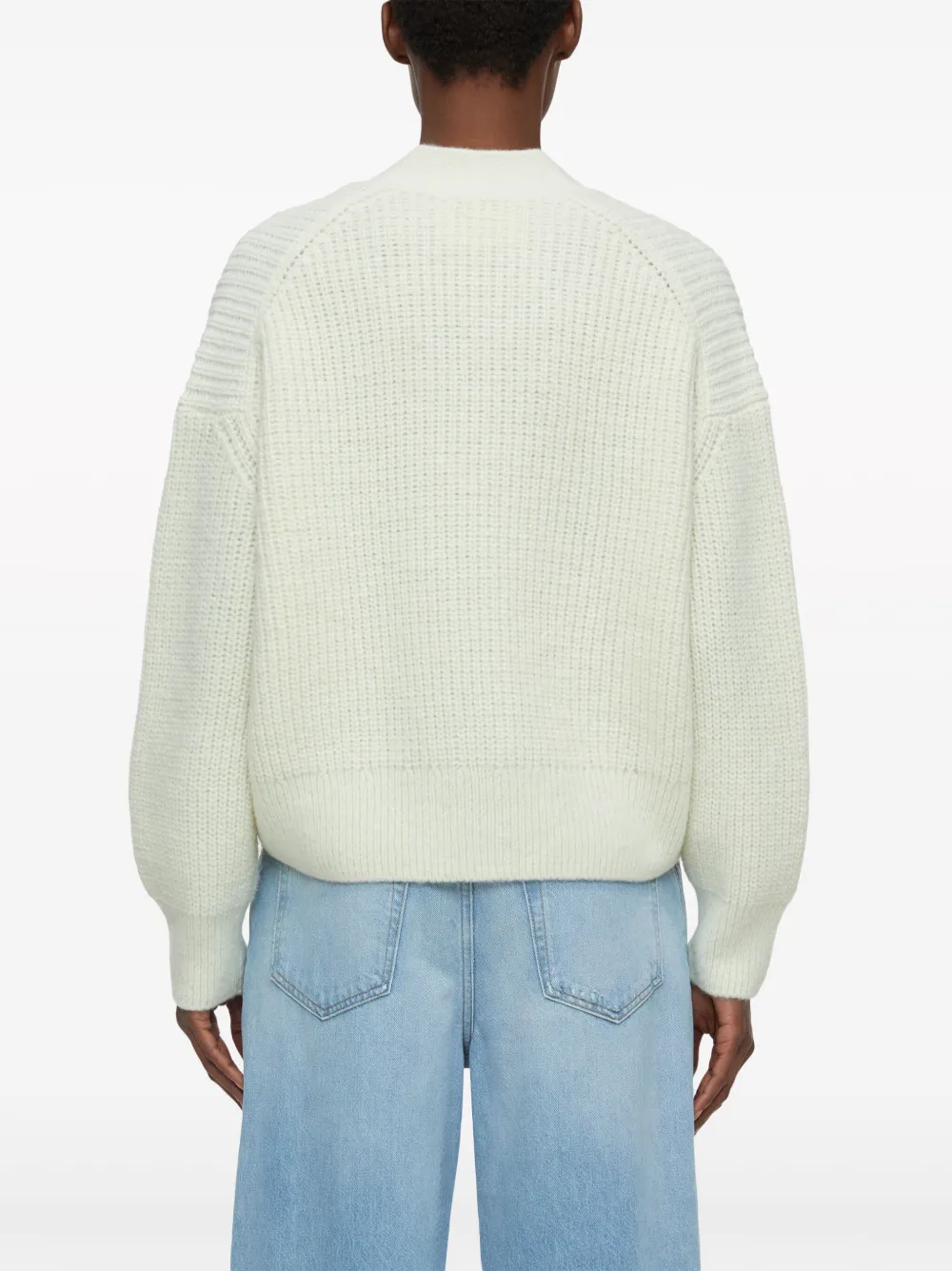 Closed V-neck ribbed-knit Cardigan | White | FARFETCH