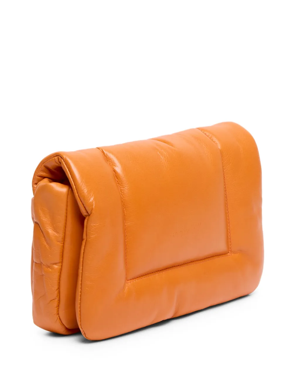 Marsèll Riquadro Padded Leather Clutch Bag | Orange | FARFETCH UK