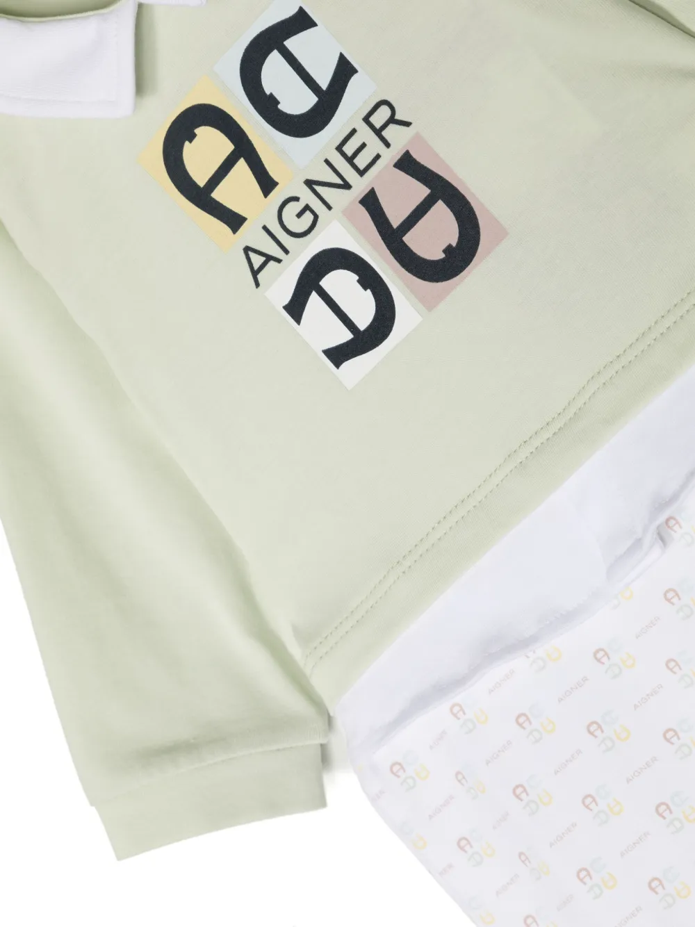 Aigner Kids logo-print Panelled Body | Green | FARFETCH