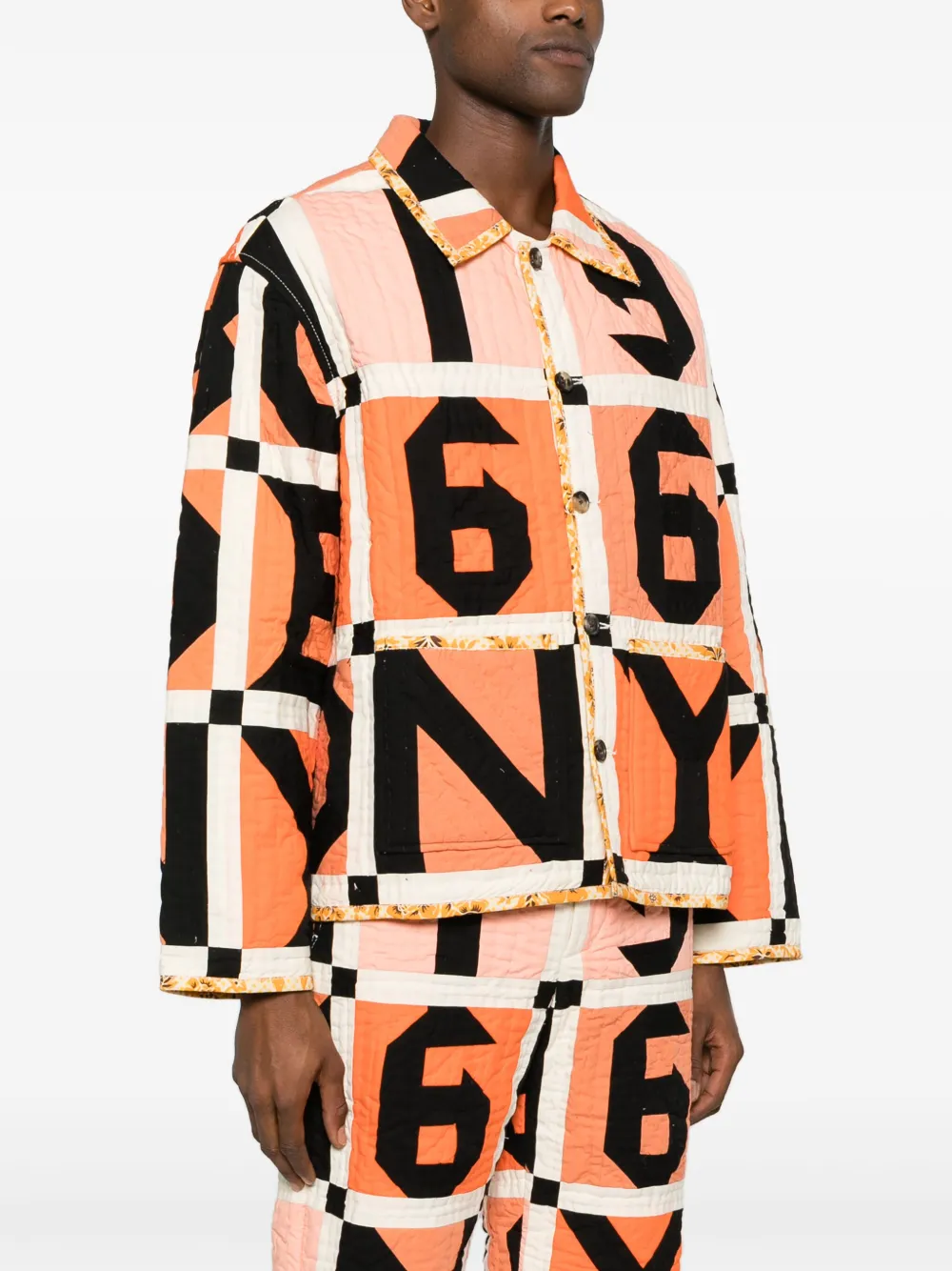 BODE Letter Block quilted jacket | Smart Closet