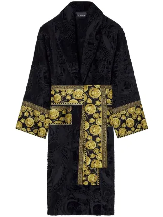 Versace Medusa Belted Robe | Black | FARFETCH UK