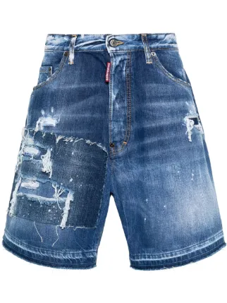 DSQUARED2 Ripped Denim Shorts | Blue | FARFETCH SG