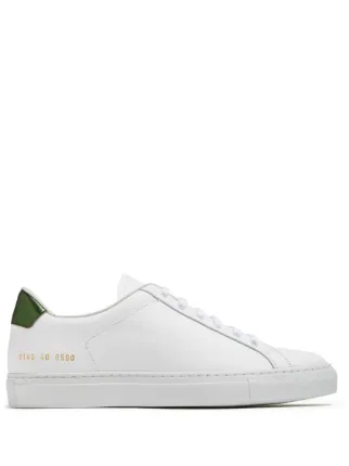 Common Projects Retro Classics logo-stamp Leather Sneakers | White | FARFETCH UK