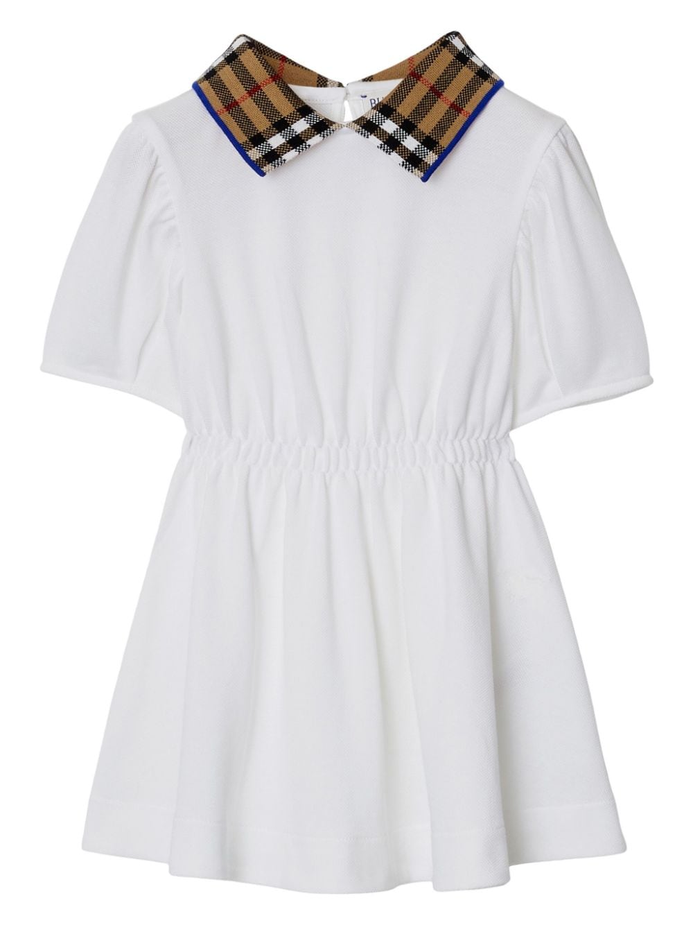 Burberry Kids Vintage-Check Trim Polo Dress | White | FARFETCH UK