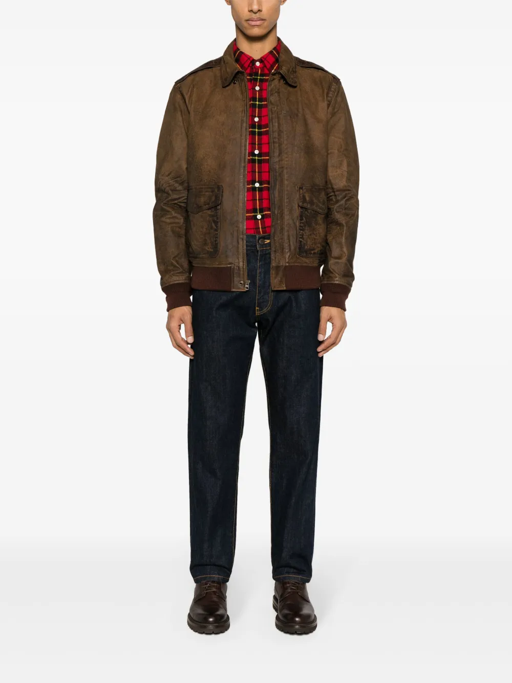 Polo Ralph Lauren Zip Up Suede Bomber Jacket In Brown Modesens 7560