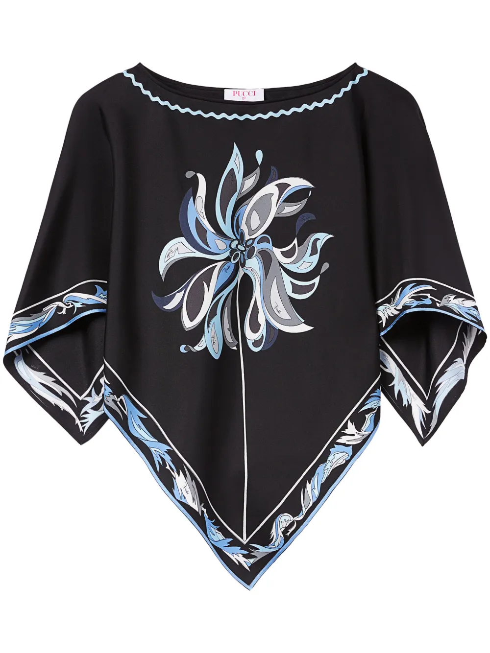 PUCCI T nica De Seda Con Estampado Dalia Negro FARFETCH MX PUCCI T nica De Seda Con Estampado Dalia Negro FARFETCH MX