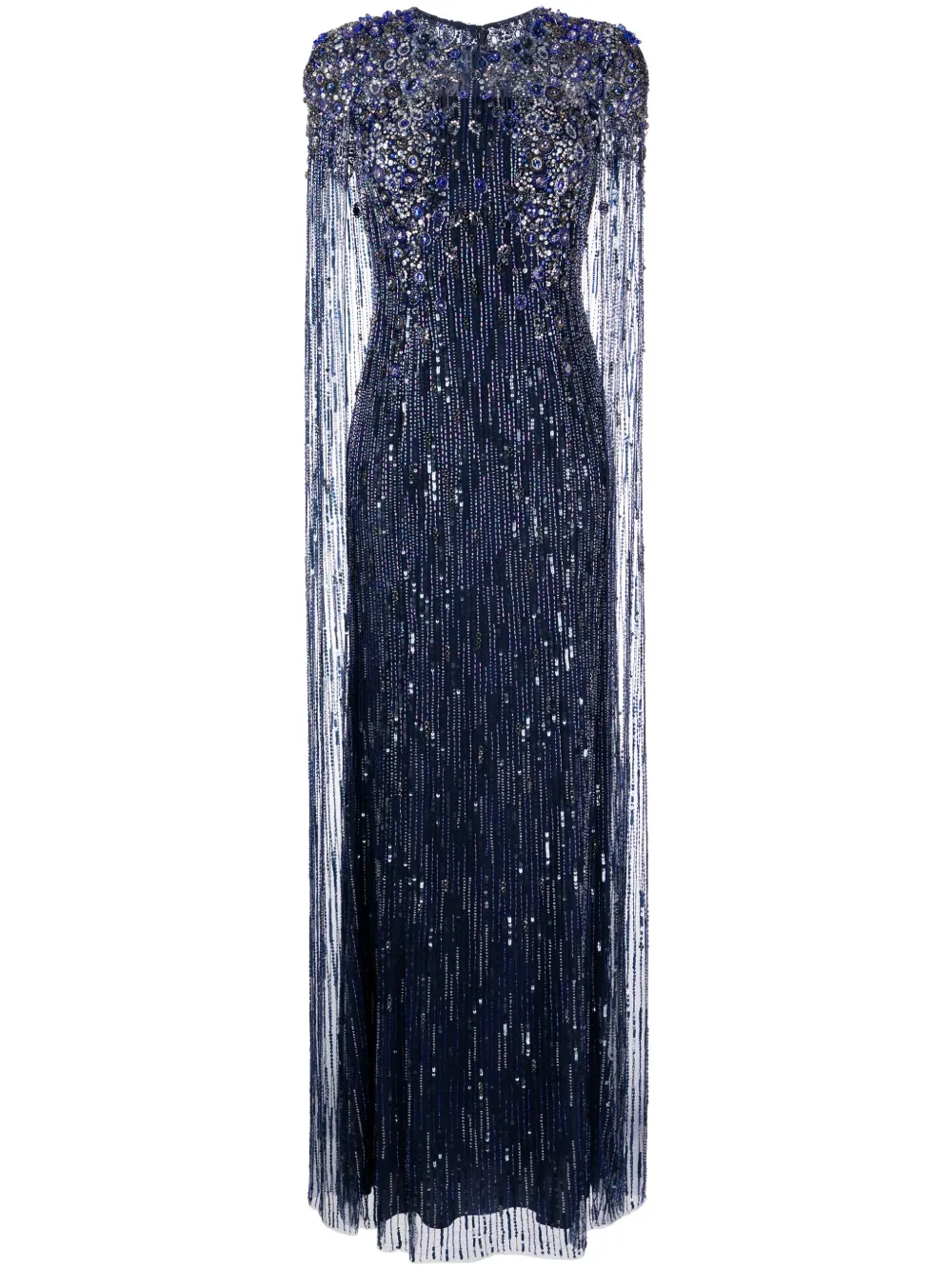Jenny Packham Atlantis cape-design Dress - Farfetch