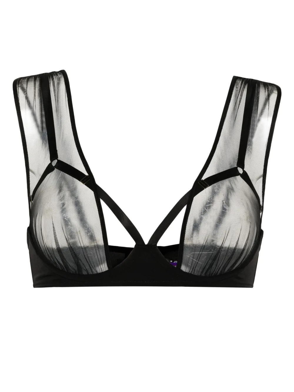 Maison Close Sheer mesh-panelled Bra - Farfetch