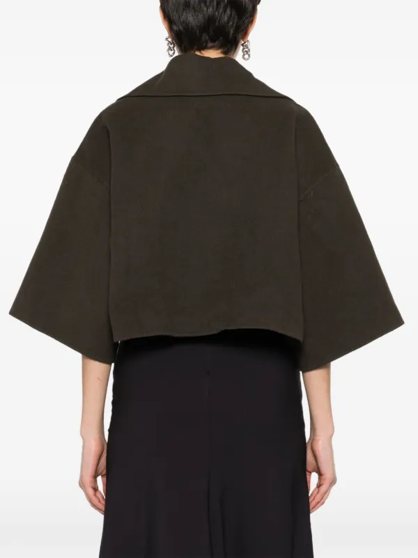 Issey Miyake Pre-Owned 1990s クロップドジャケット | グリーン Issey Miyake Pre-Owned 1990s クロップドジャケット | グリーン