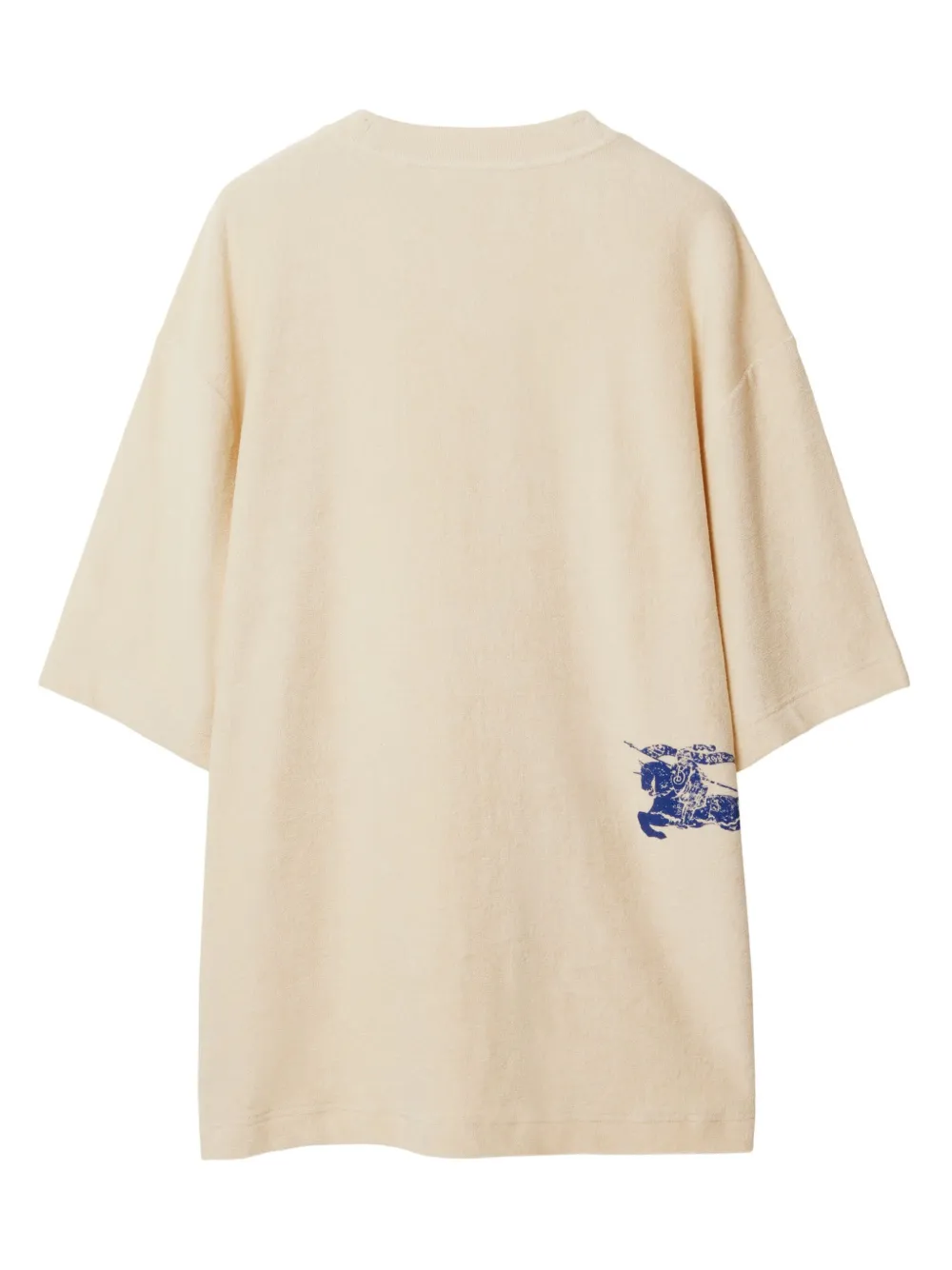 Burberry logo-jacquard towelling-finish T-Shirt | Neutrals | FARFETCH
