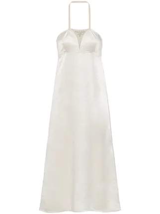 Prada Satin Slip Dress | Neutrals | FARFETCH