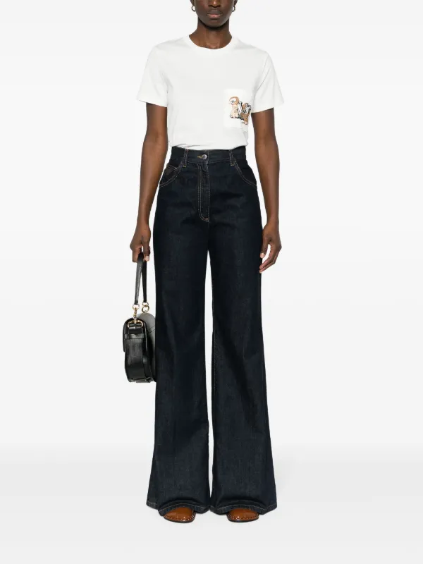 Max Mara graphic-print Cotton T-shirt | White | FARFETCH Max Mara graphic-print Cotton T-shirt | White | FARFETCH