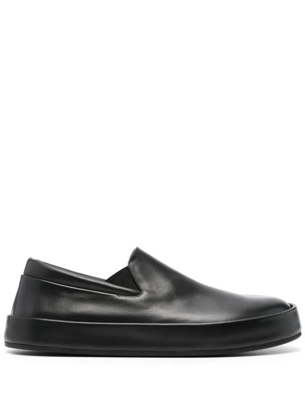 Marsell Leather slip on Loafers Black FARFETCH UK