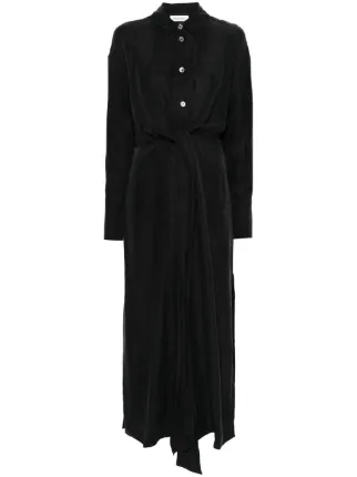 Rodebjer Textured Twill Maxi Dress | Black | FARFETCH