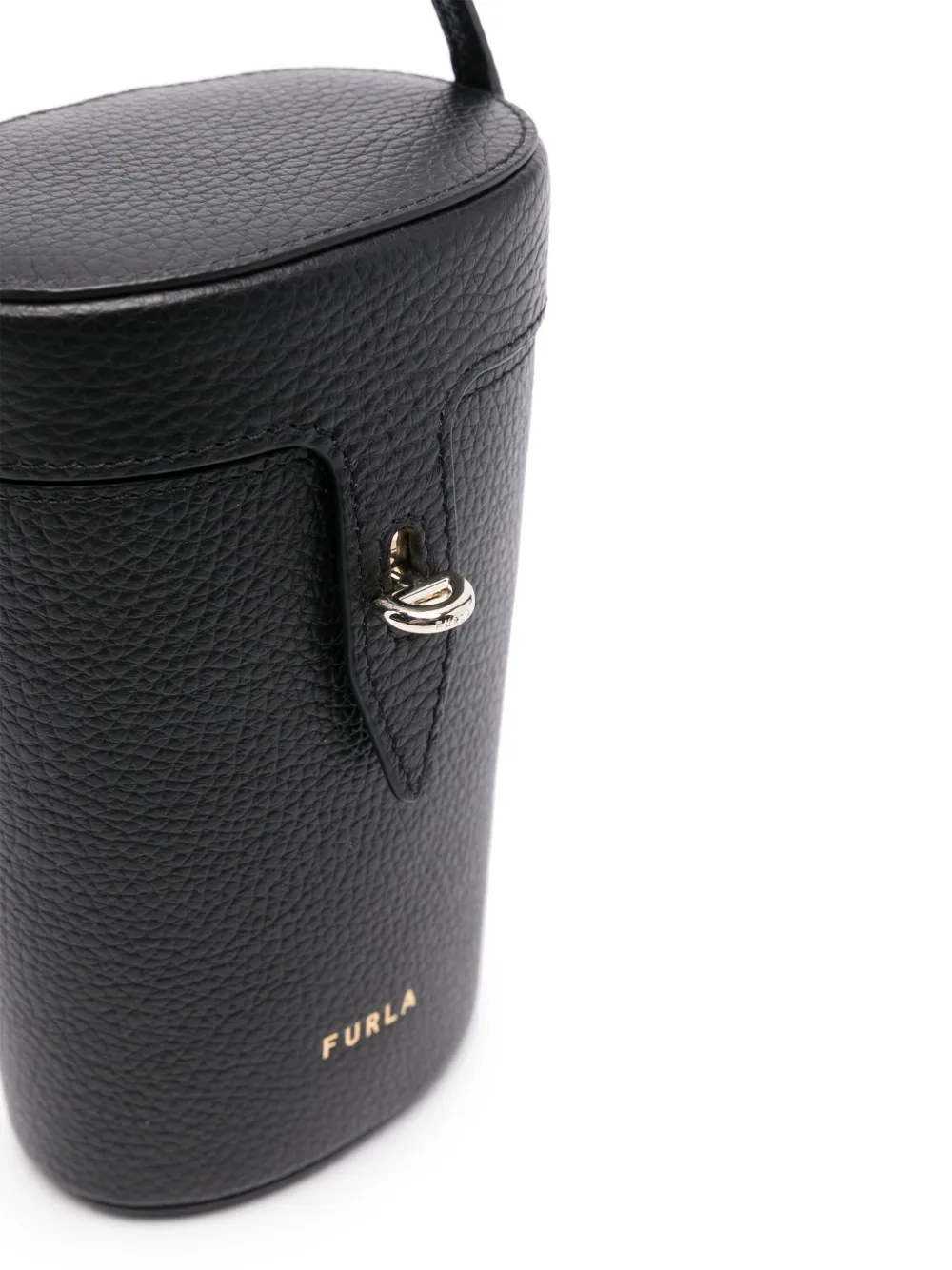 Furla logo-print Leather Tote Bag | Black | FARFETCH UK