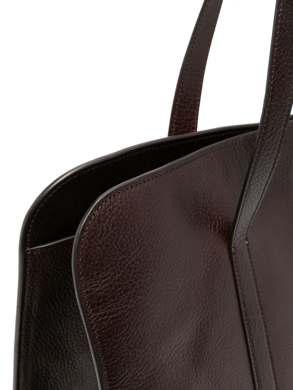 The Row Ben Leather Tote Bag | Brown | FARFETCH