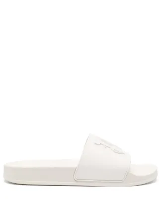Palm Angels PA-monogram Slides | White | FARFETCH HK