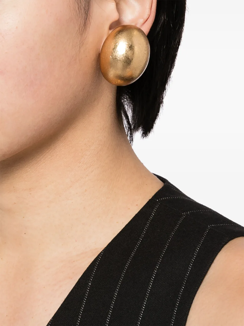 Monies Picta Wooden clip-on Earrings - Farfetch
