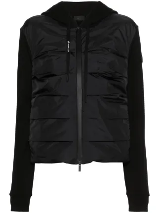 Moncler quilted-panel Ribbed Jacket | Black | FARFETCH UK