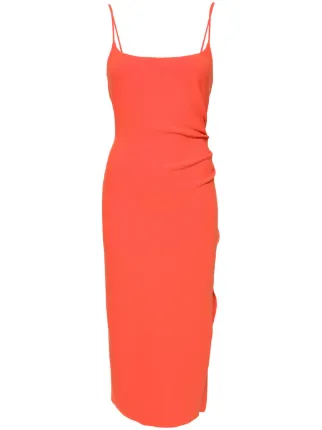 BEC + BRIDGE Jessi Gathered Midi Dress | Orange | FARFETCH AO
