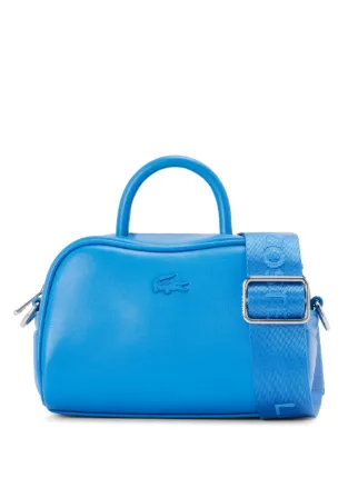 Lacoste Mini Lora Leather Tote Bag | Blue | FARFETCH AE