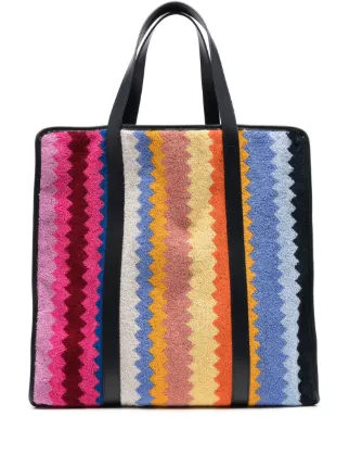 Missoni Zigzag Cotton Tote Bag | Blue | FARFETCH