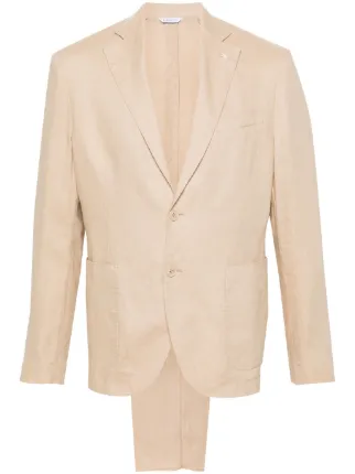 Manuel Ritz single-breasted Linen Suit - Farfetch