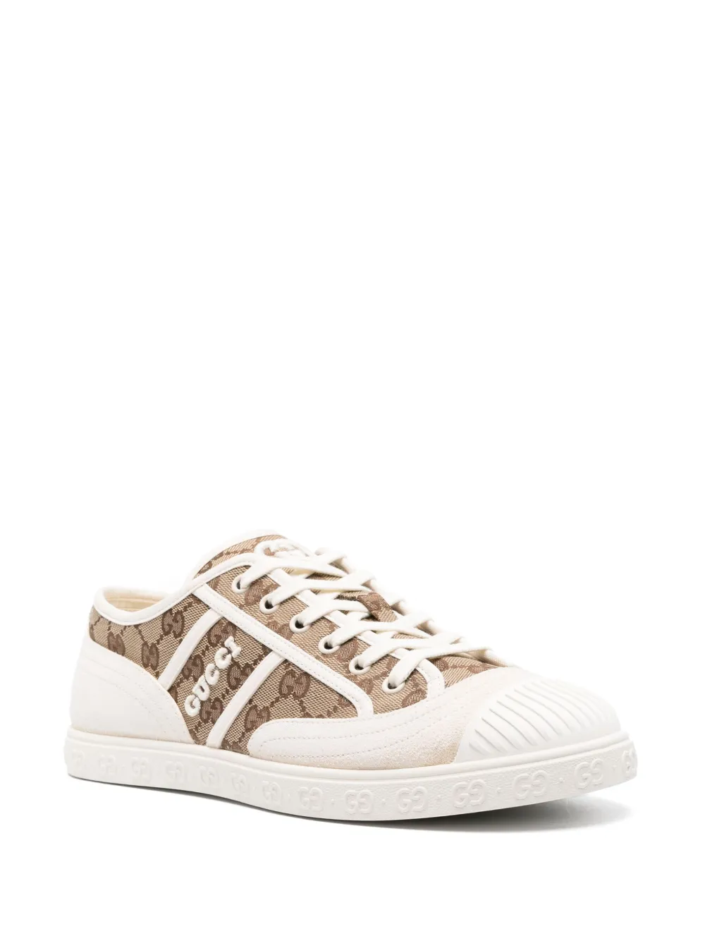 Gucci GG Canvas Sneakers | Brown | FARFETCH AO