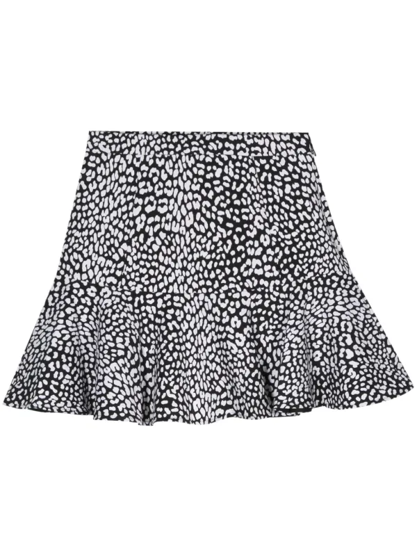 Michael Michael Kors leopard print Crepe Mini Skirt Black FARFETCH CA