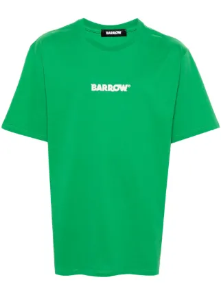 BARROW logo-print Cotton T-shirt | Green | FARFETCH