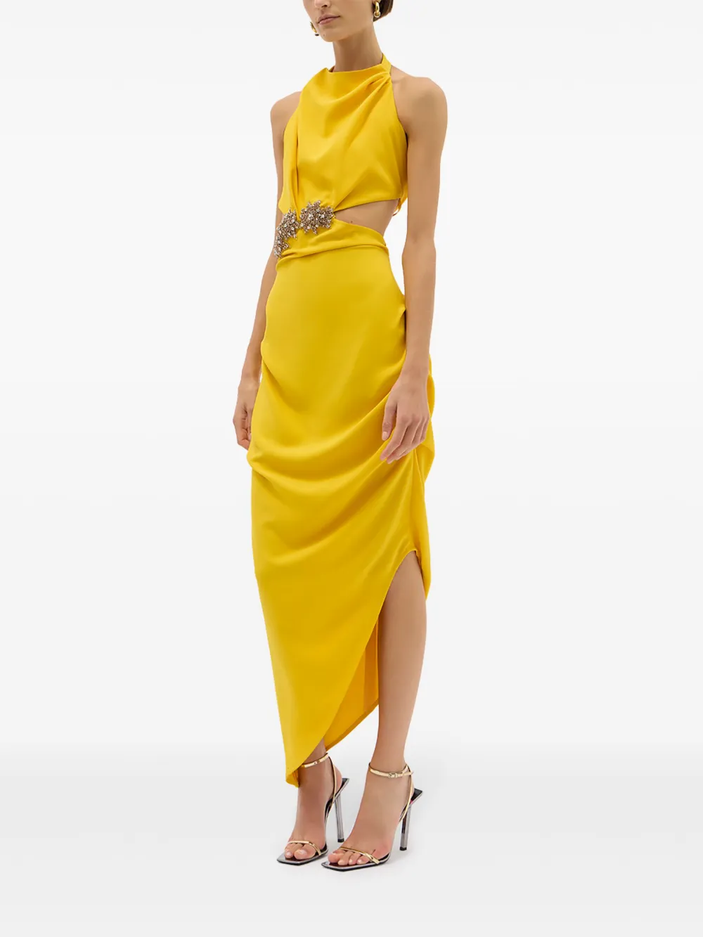 Rachel Gilbert Kylo crystal-embellished Dress | Yellow | FARFETCH