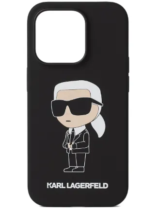 Karl Lagerfeld Ikon Karl NFT iPhone 14 Pro Case | Black | FARFETCH IL