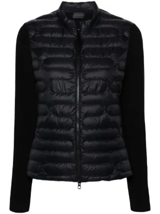 Moncler logo-patch quilted-panel Jacket | Black | FARFETCH UK