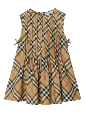 Burberry Kids Vintage Check Pleated Dress - Farfetch